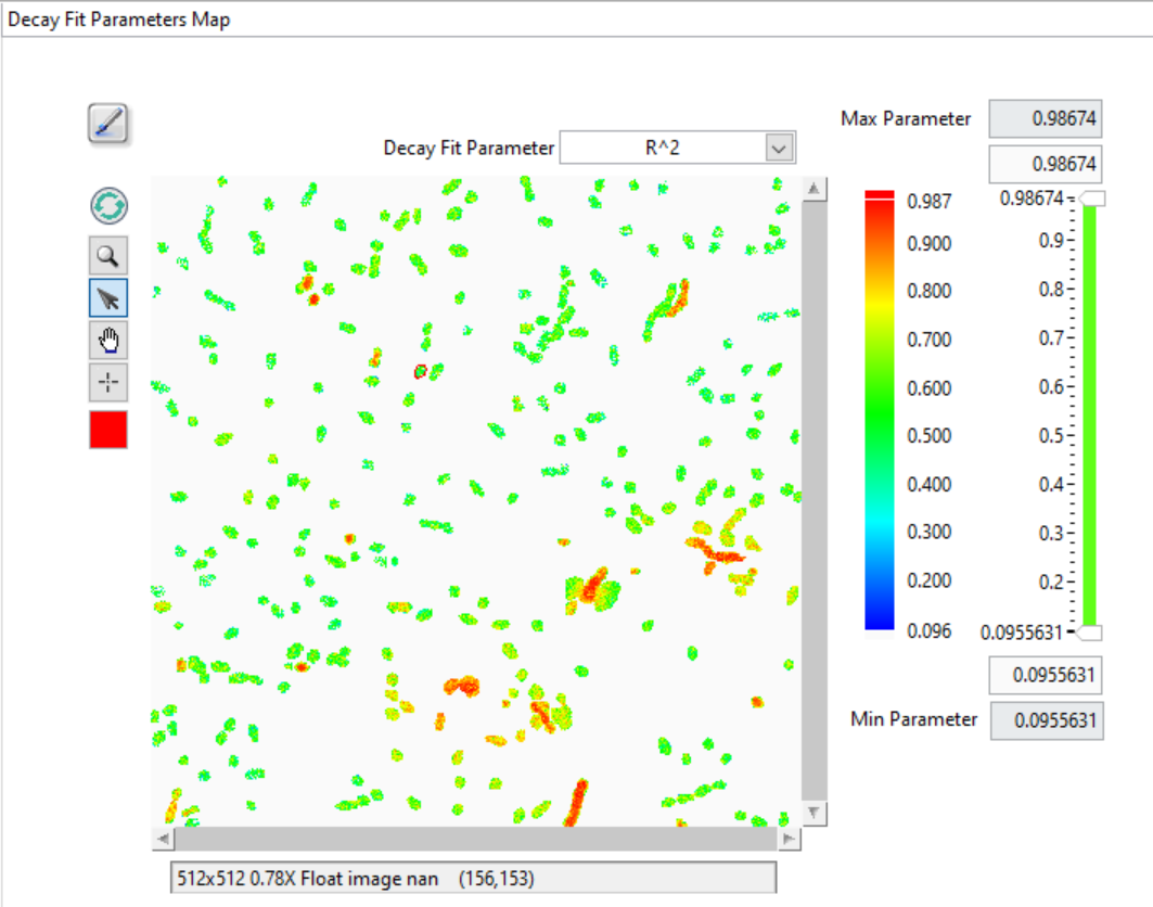 Decay Fit Parameters Map Panel — AlliGator 0.98.1 documentation